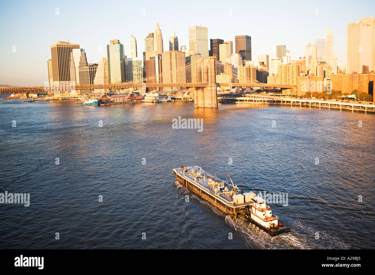 Barge tugboat east river new york hi-res stock photography and images ...