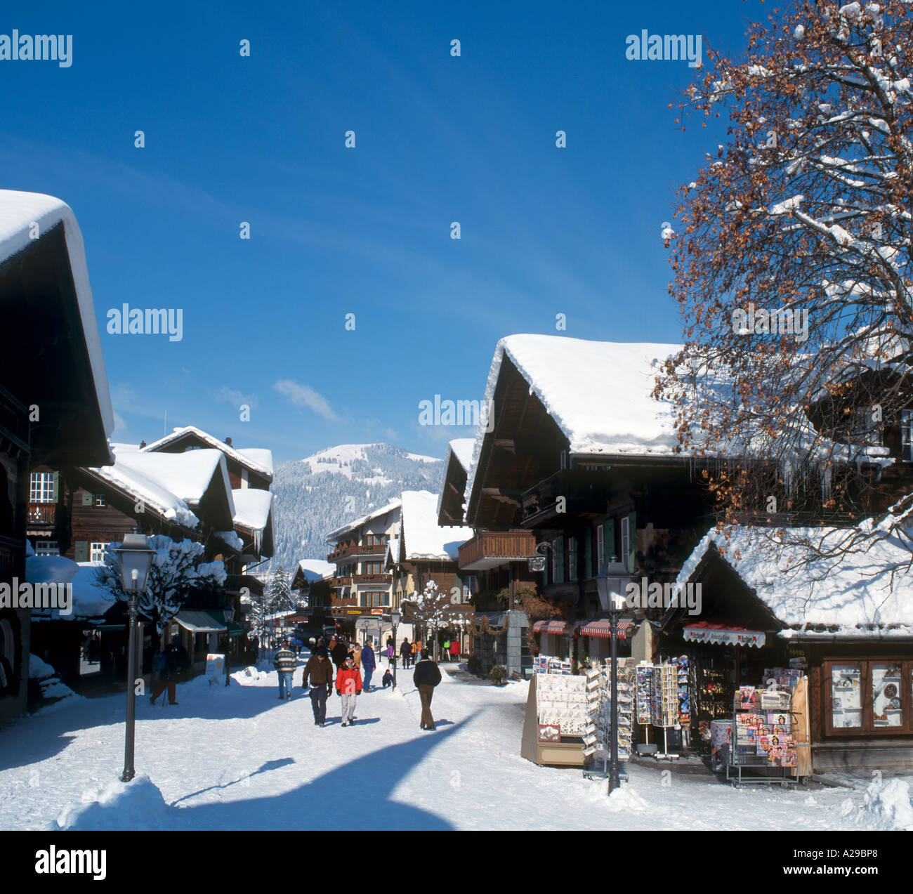 Typical swiss village scene hi-res stock photography and images - Alamy
