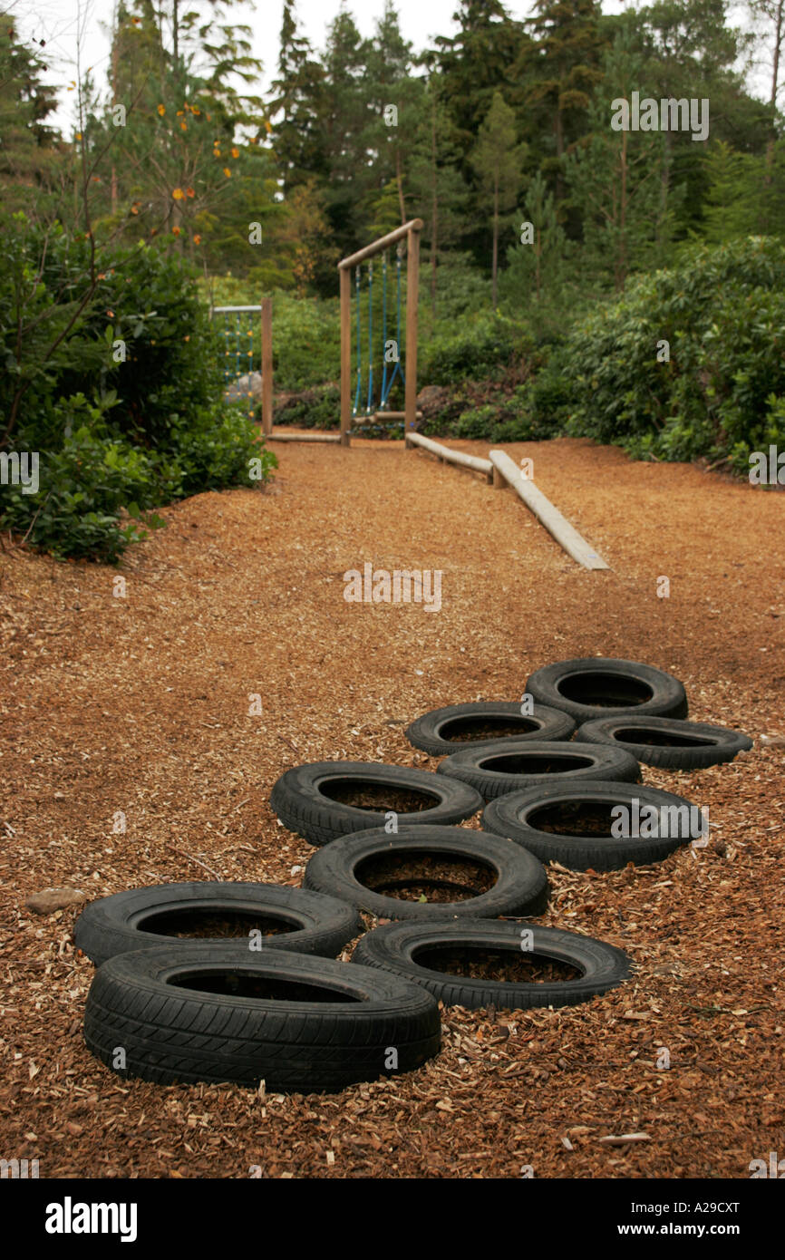 Playground tyres hi-res stock photography and images - Alamy