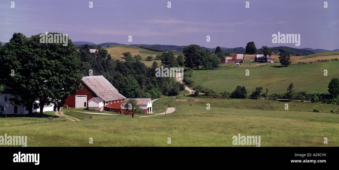Lush farmland around Corinth Center in Vermont New England USA Stock ...