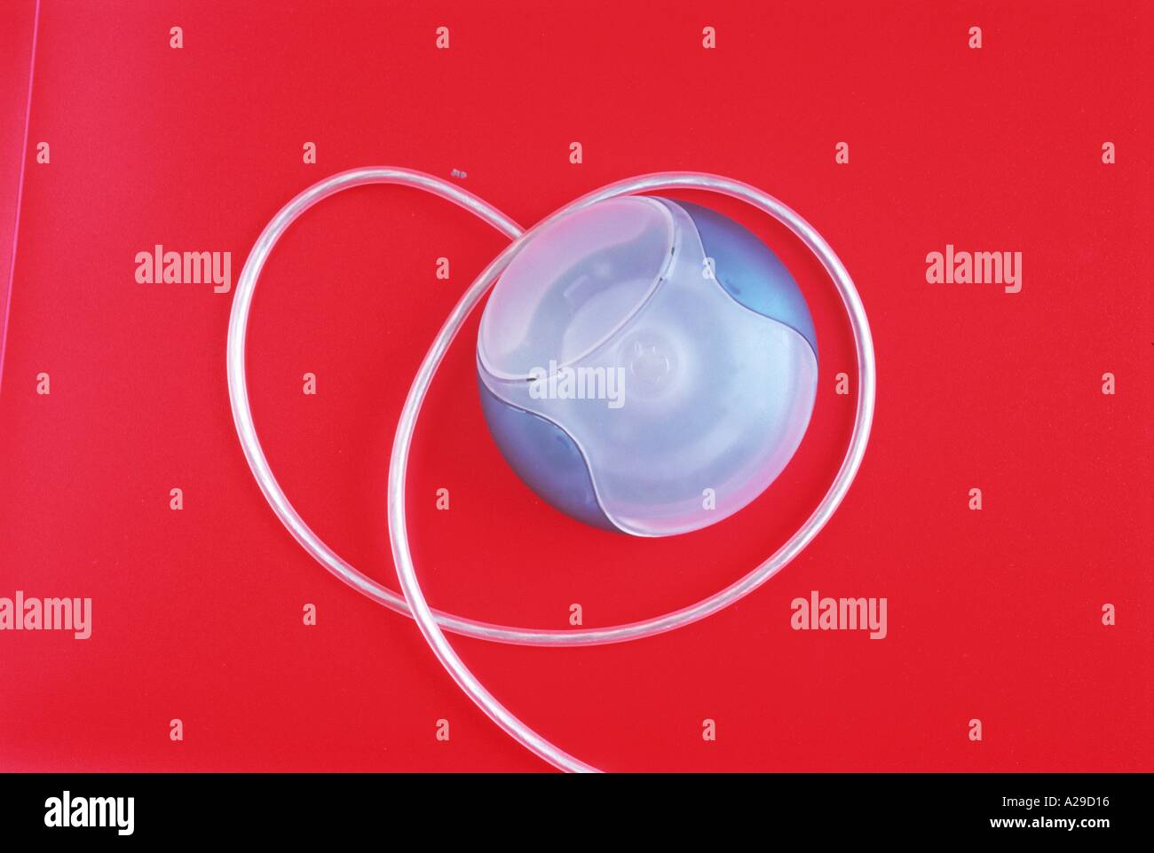 Still life of a circular computer mouse N Penny Stock Photo - Alamy