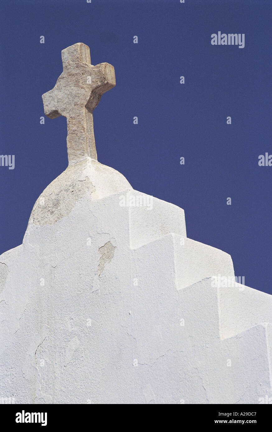 Mykonos Cross on church Greece S Grandadam Stock Photo - Alamy