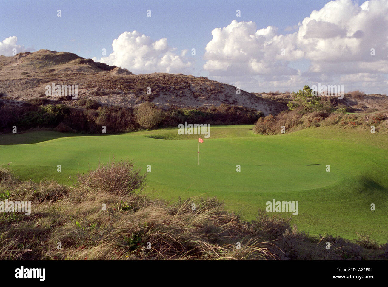 French Links style Golf Course, photographed in the Autumn with the ...