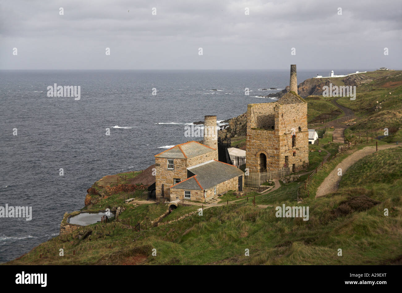 Levant Copper Arsenic Tin Mine Winding Engine House near St Just Lands ...
