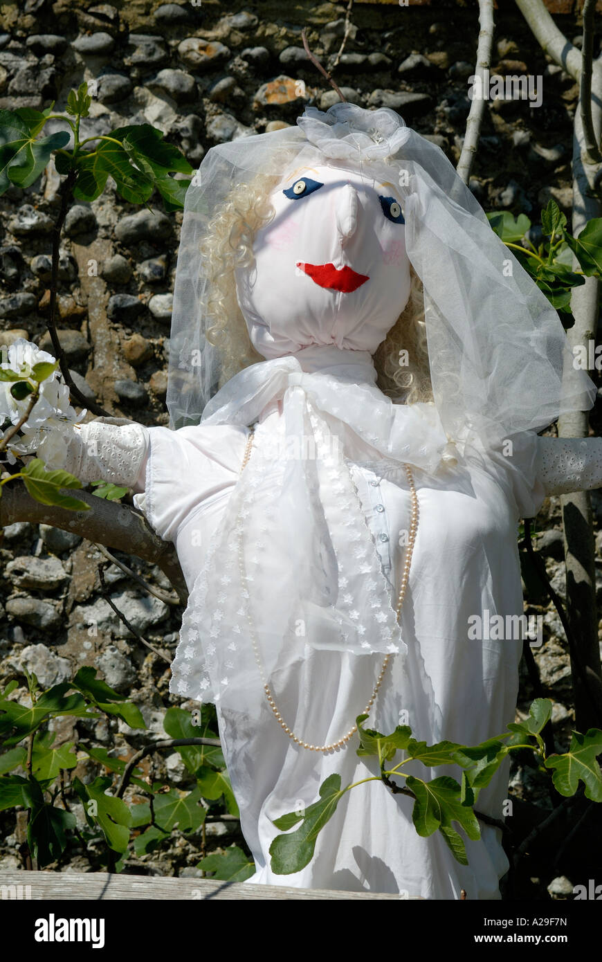 Scarecrow bride from Climping annual Scarecrow competition Stock Photo ...