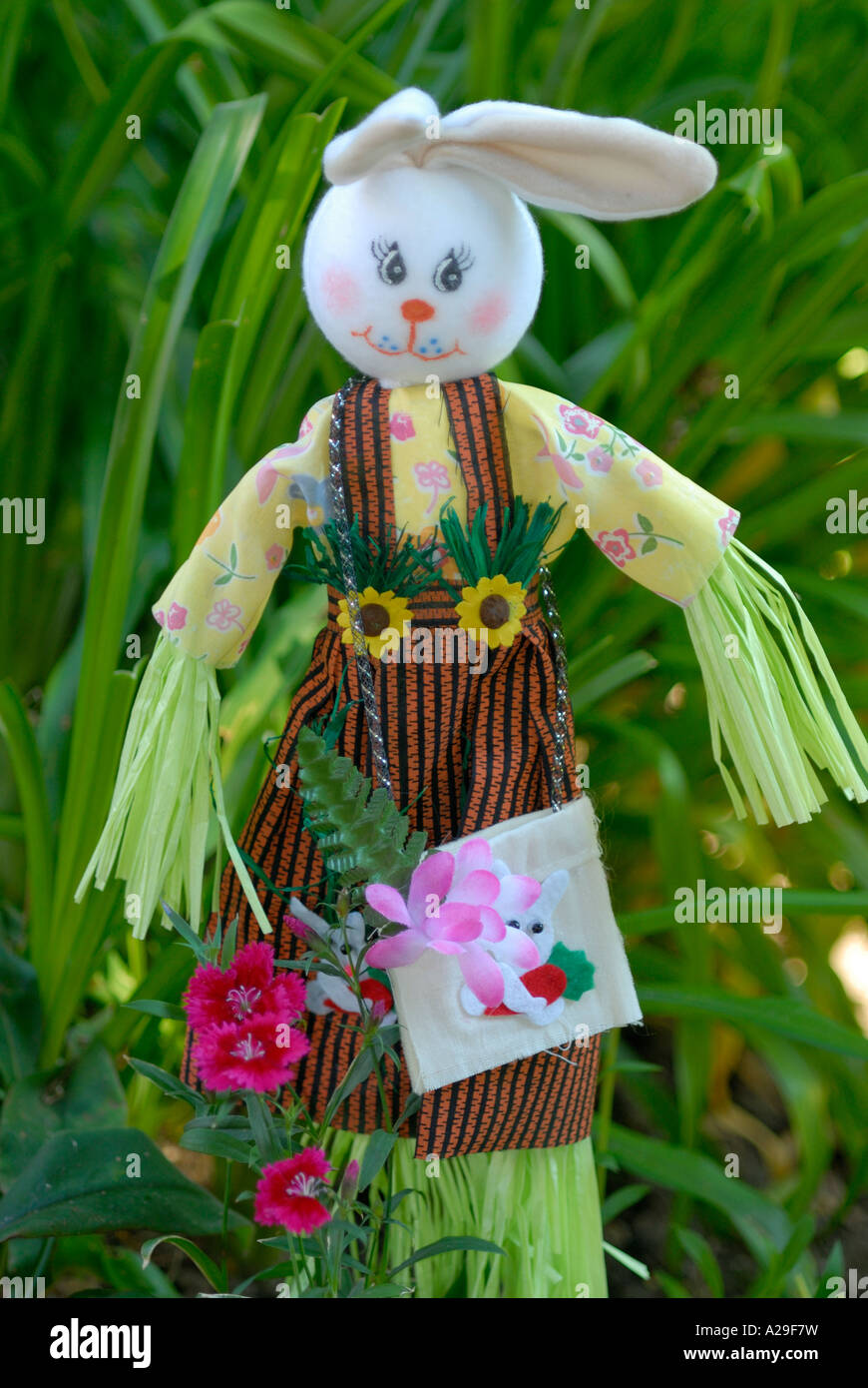 Small "Bunny" Rabbit scarecrow Stock Photo - Alamy