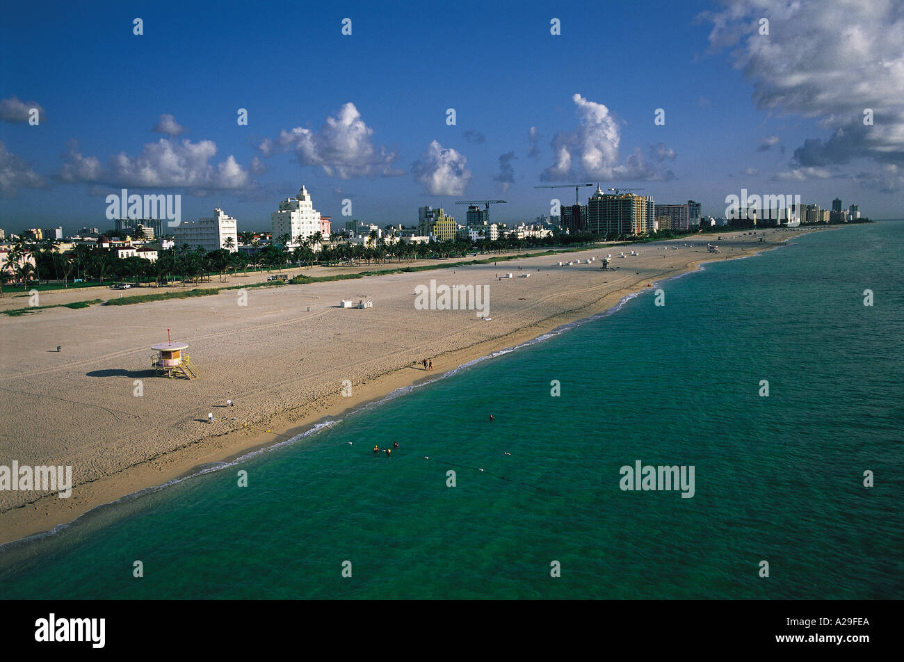Aerial of the beach Miami beach Florida USA S Grandadam Stock Photo - Alamy