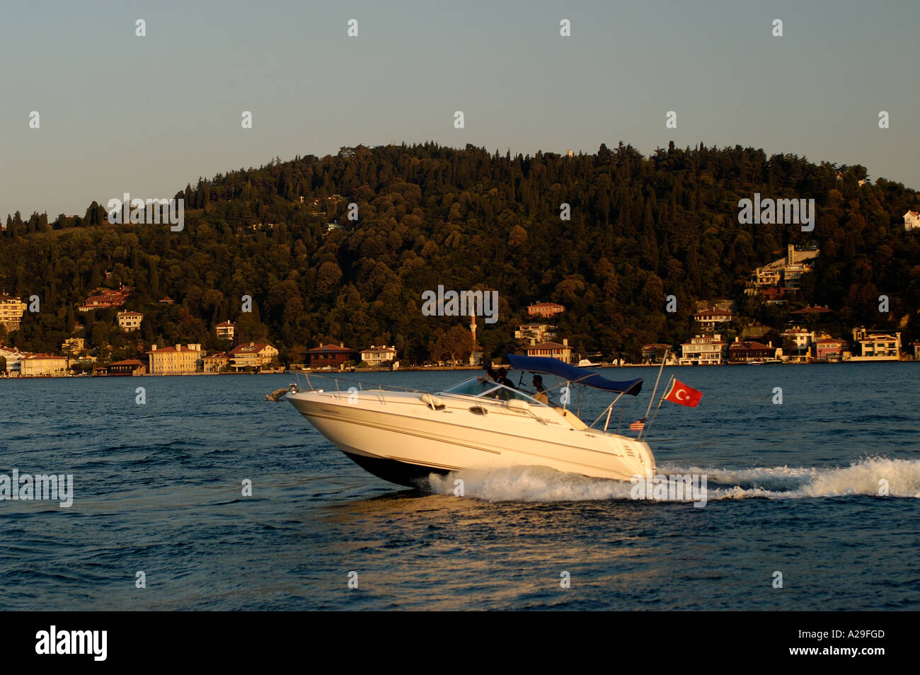 speed boat in Istanbul Bosporus Stock Photo - Alamy