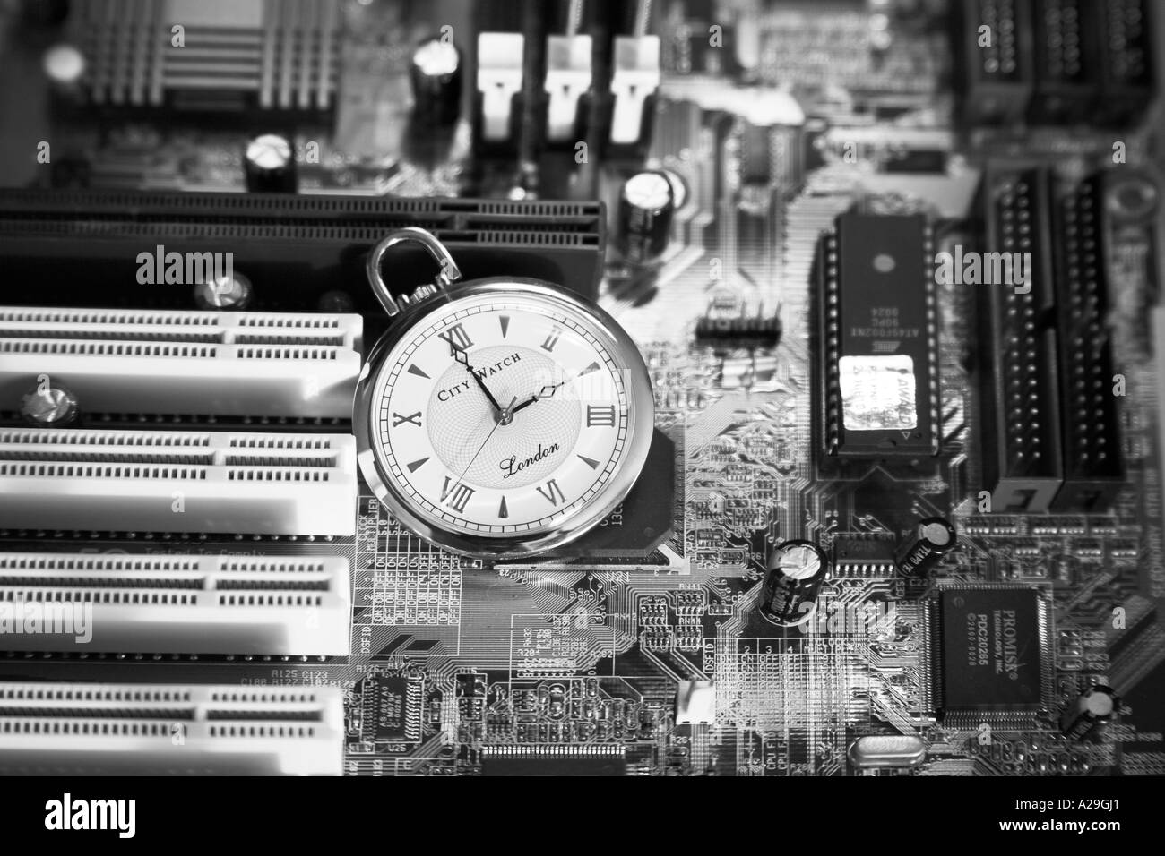 Watch parts Black and White Stock Photos & Images - Alamy