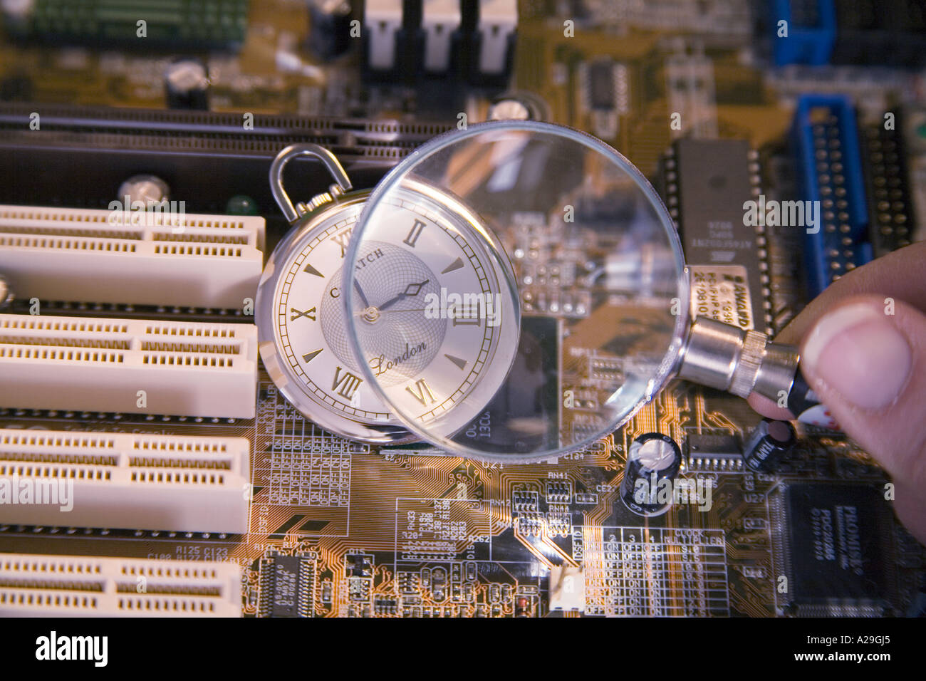 Checking the processor speed Stock Photo - Alamy