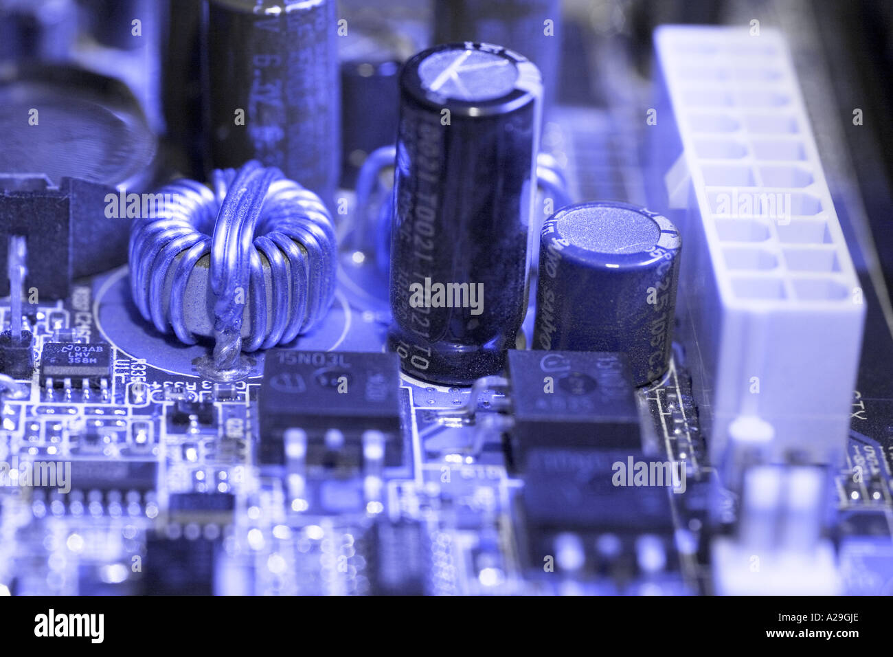 Computer main board close up Stock Photo - Alamy