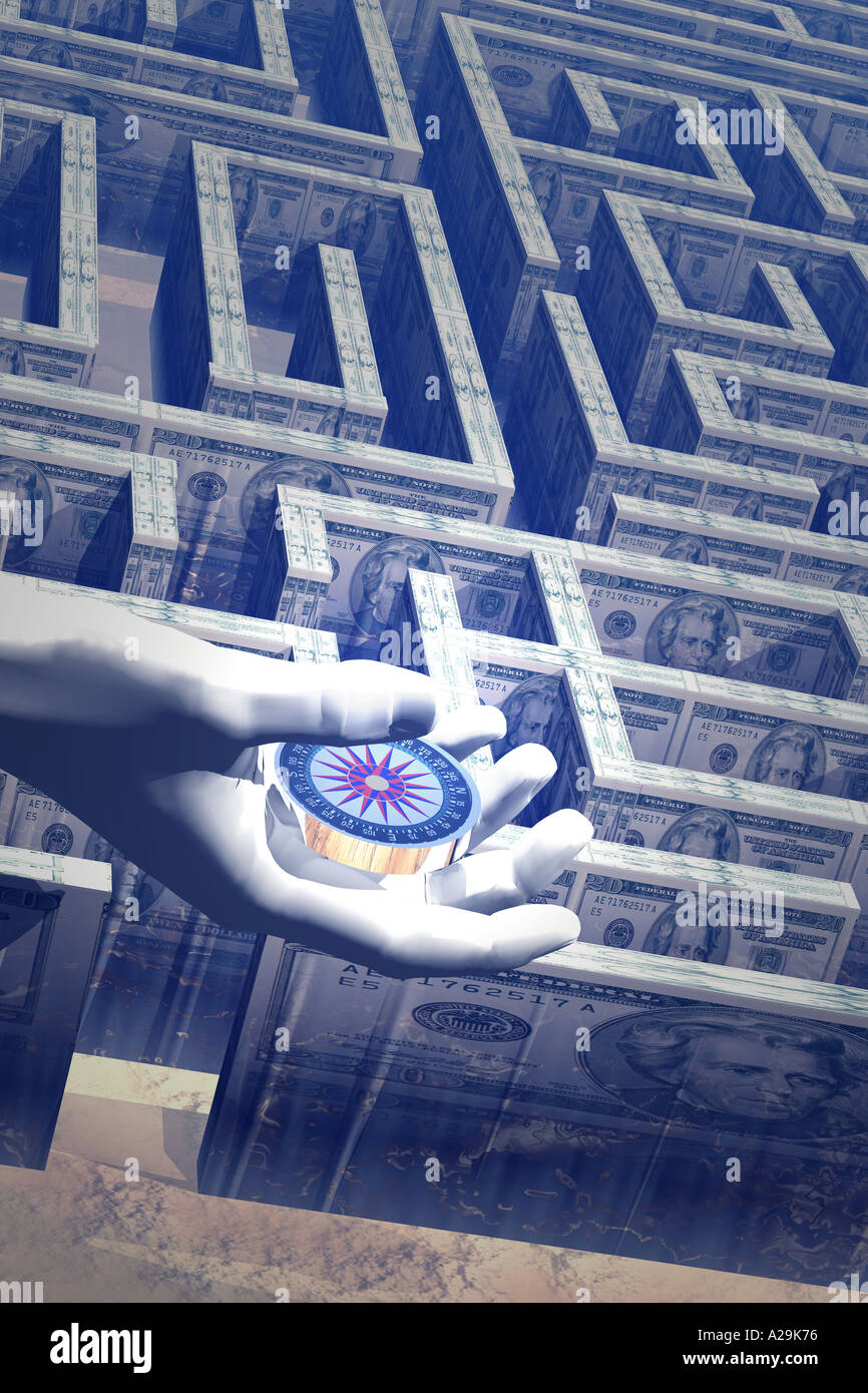 Threading the way through a financial maze Stock Photo - Alamy