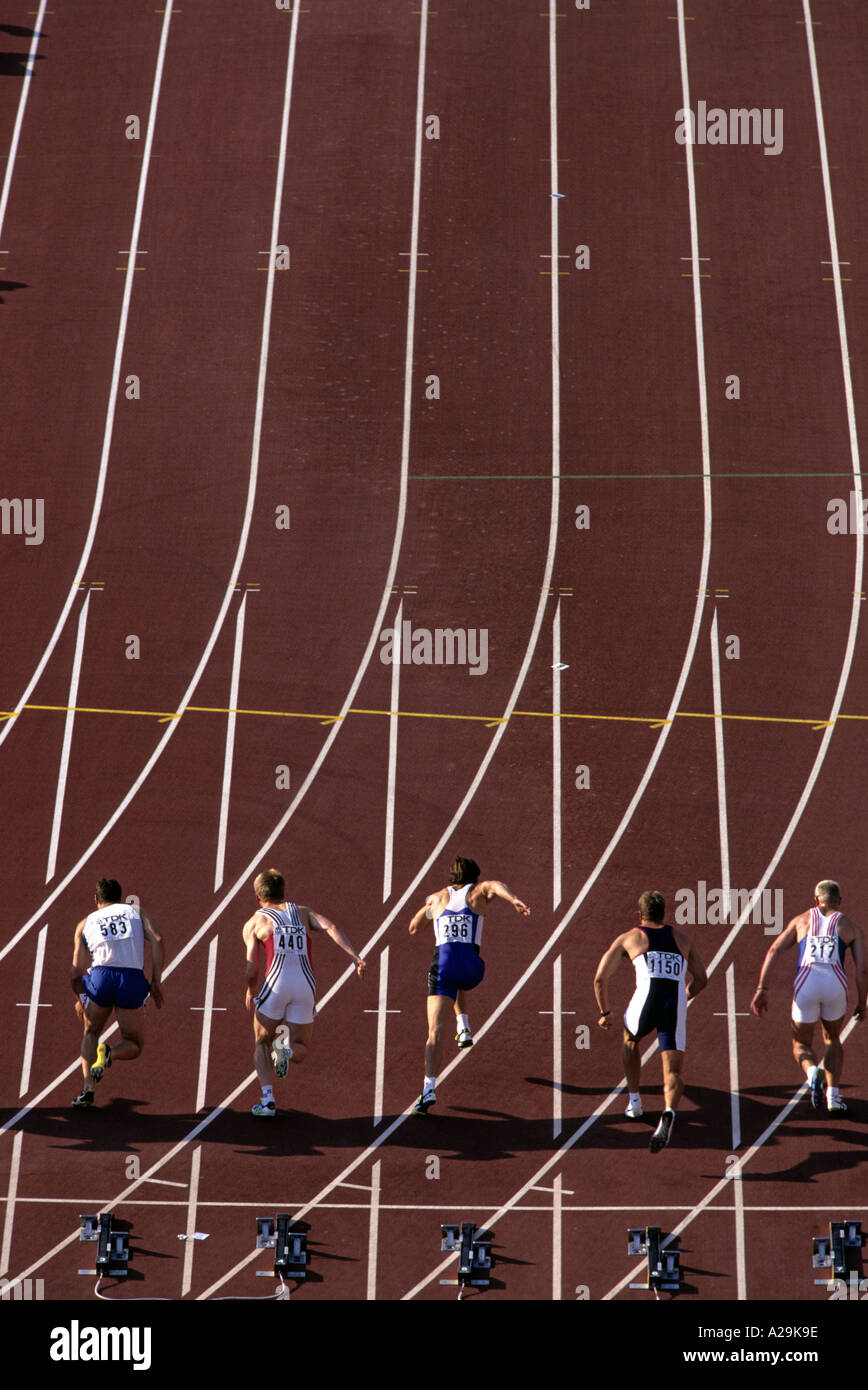 100m sprint overhead hi-res stock photography and images - Alamy