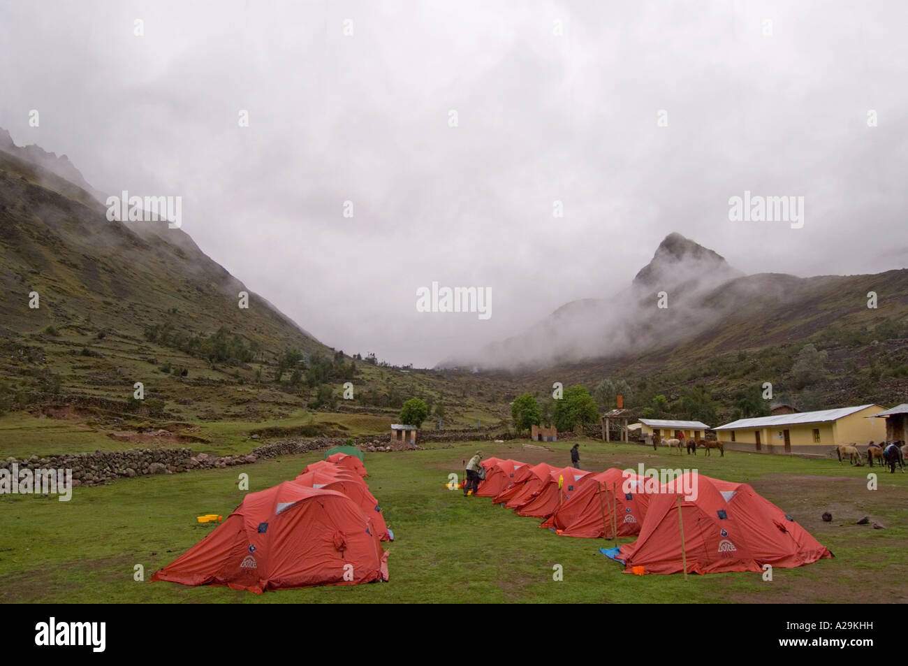 The campsite for the night at Cuncani while on the "community" Inca ...