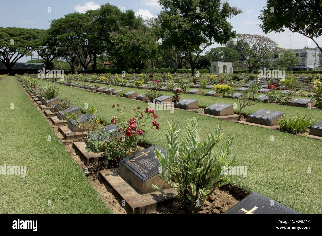 War cemetery near Bridge on the River Kwai Stock Photo - Alamy