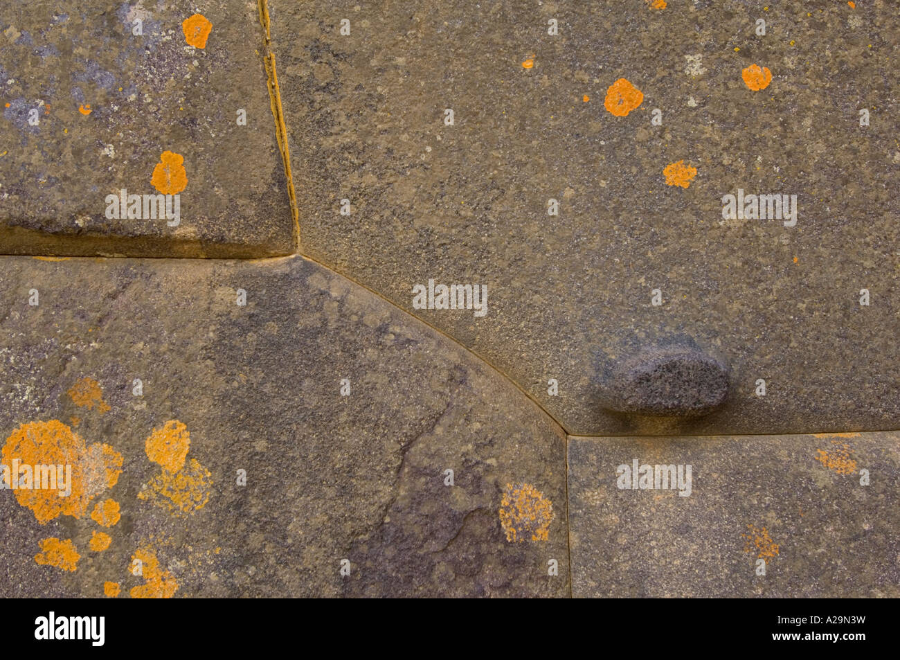 Close up view of Inca ruins showing the incredible stonework and level ...