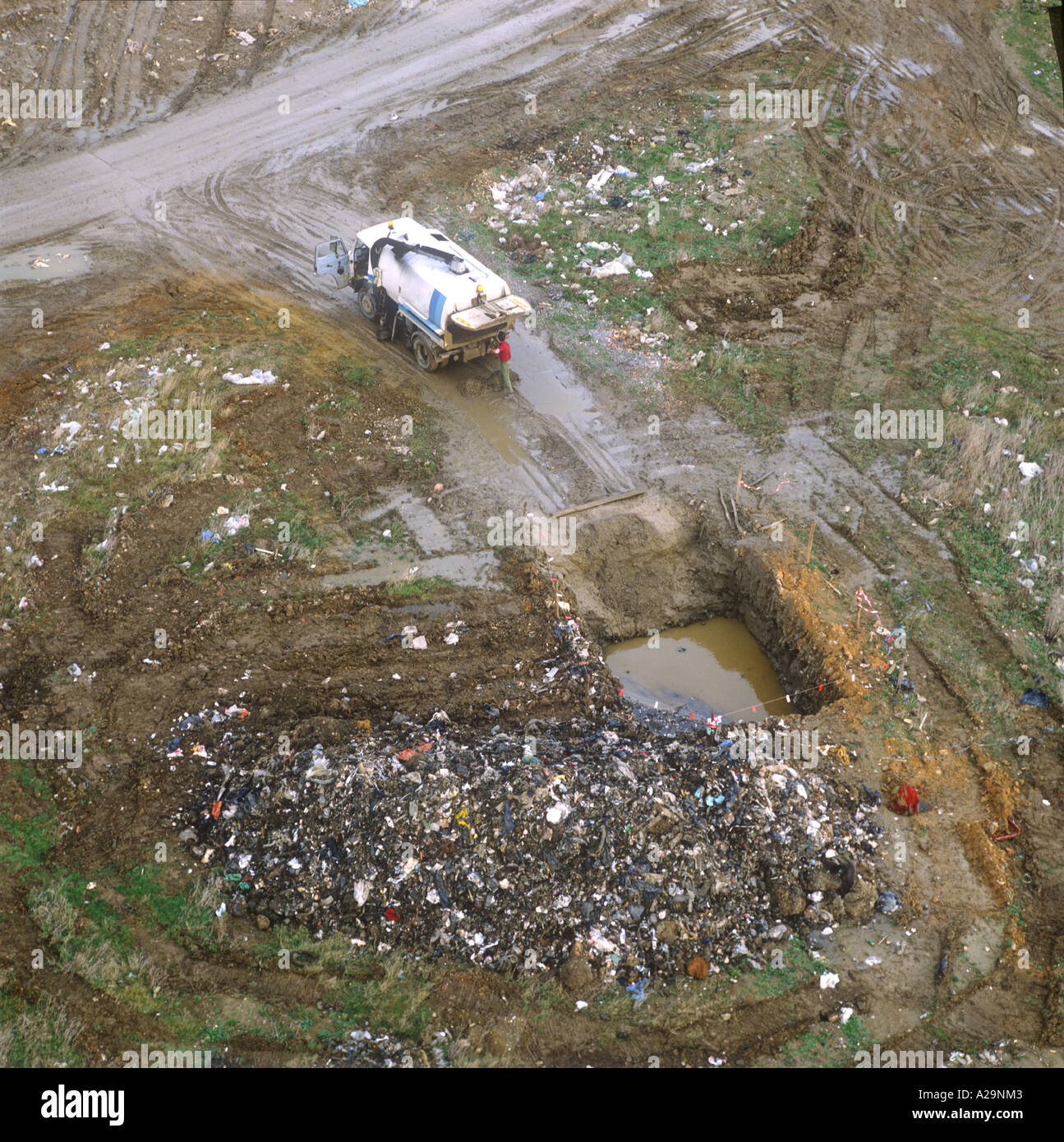 Toxic Waste being Dumped in Landfill Site Canvey Island South East ...