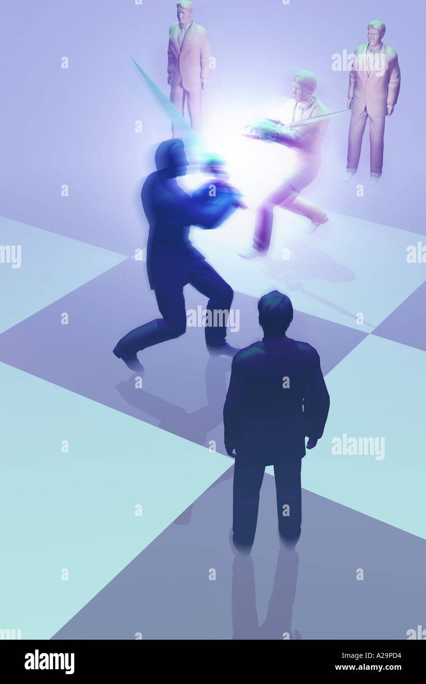 Businessman fighting group men hi-res stock photography and images - Alamy