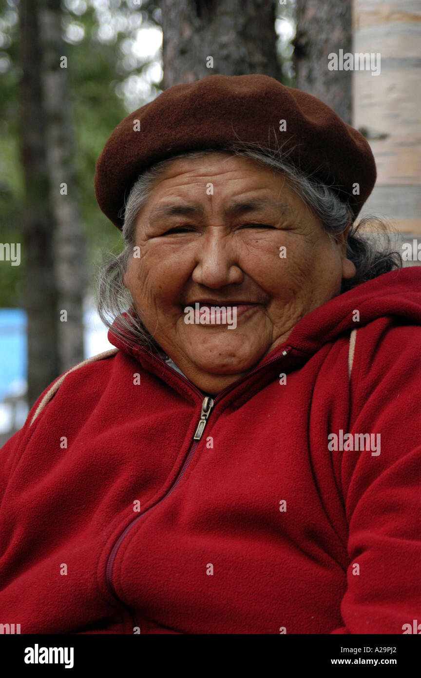 Elderly Native Cree woman Stock Photo - Alamy