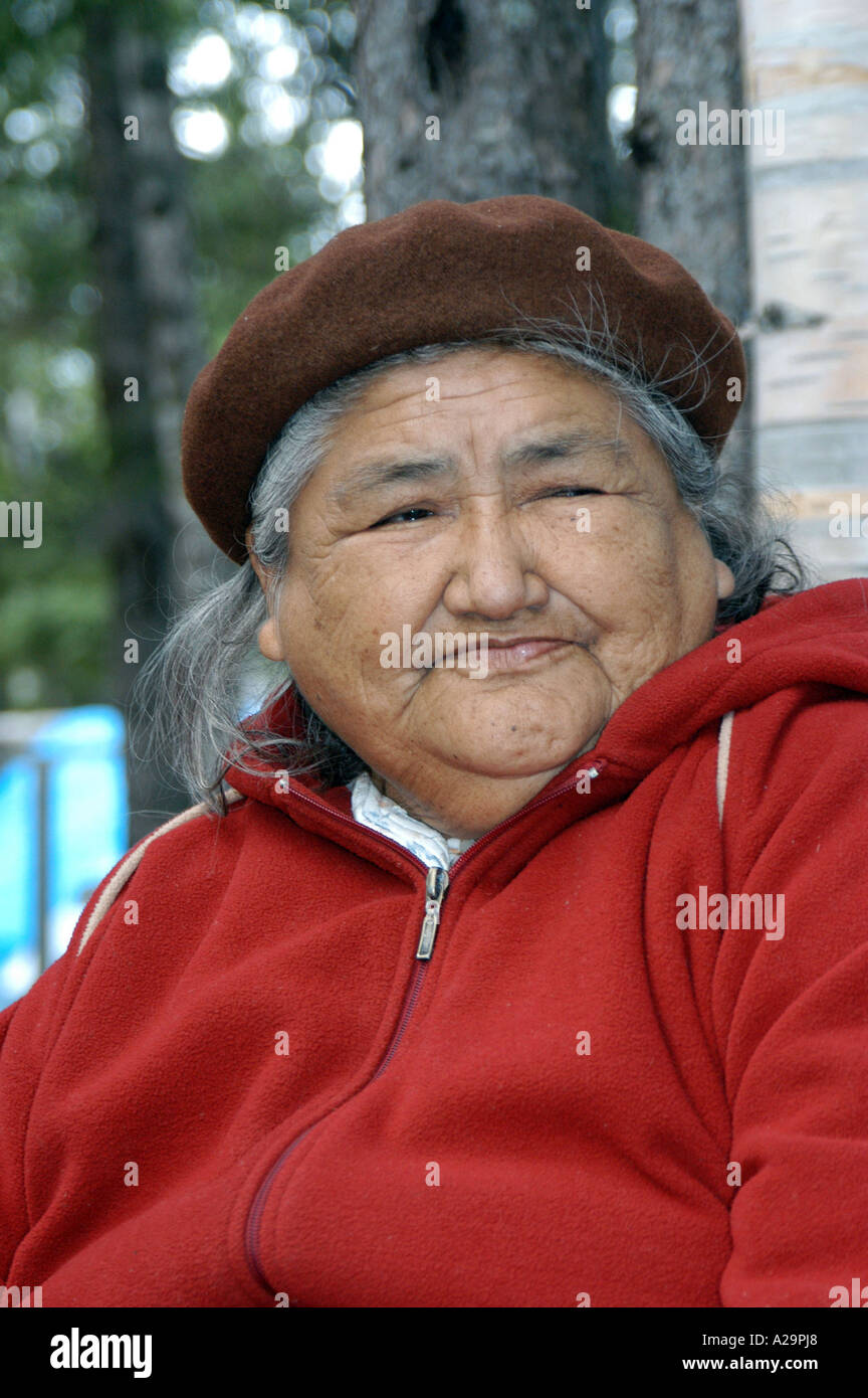 Older Native Cree lady Northern Quebec Canada Stock Photo - Alamy