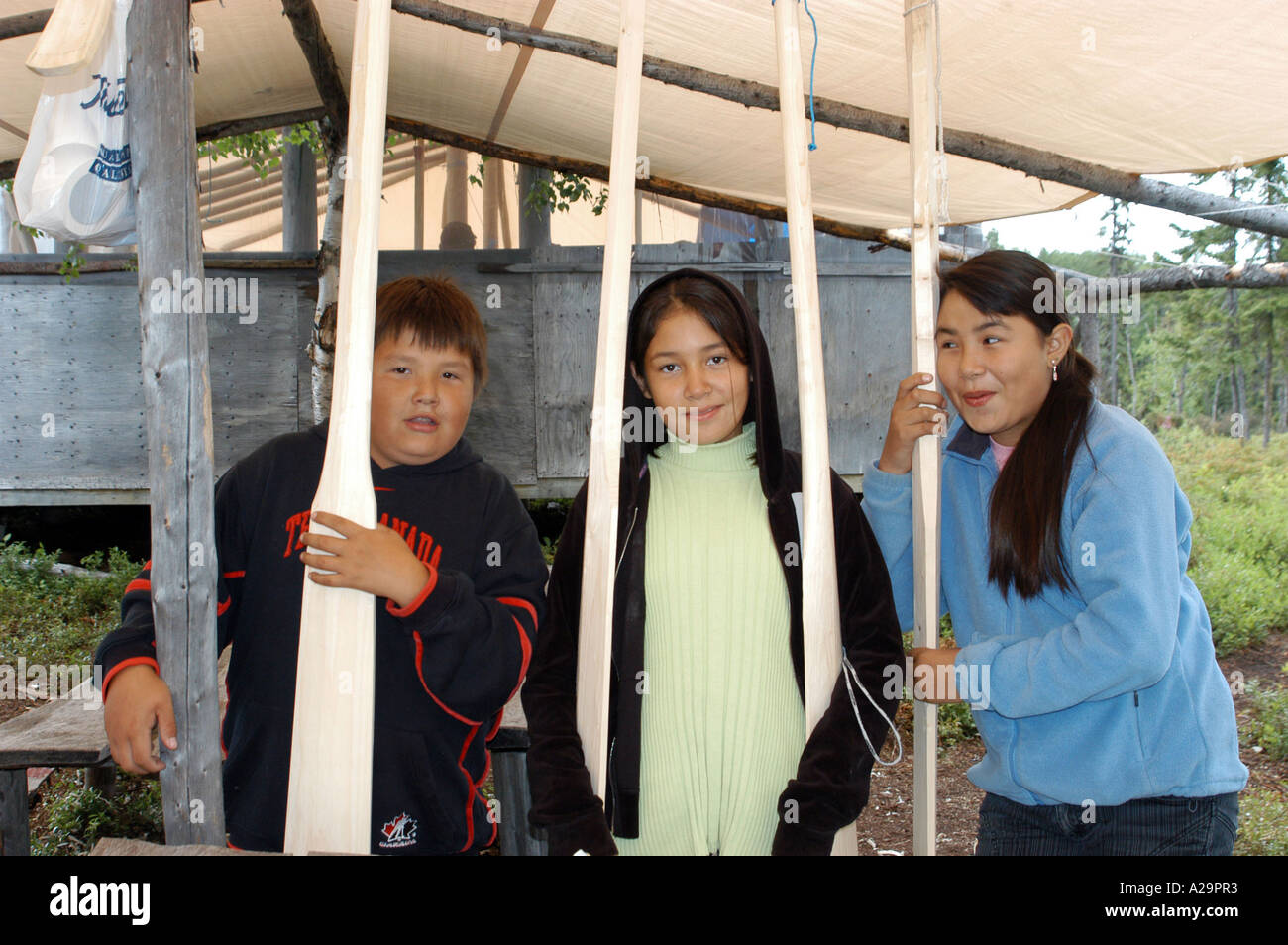 Cree young people Northern Quebec Canada Stock Photo - Alamy