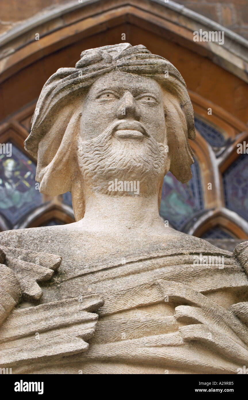 A statue of Jesus rising from the dead Bath Abbey Stock Photo - Alamy