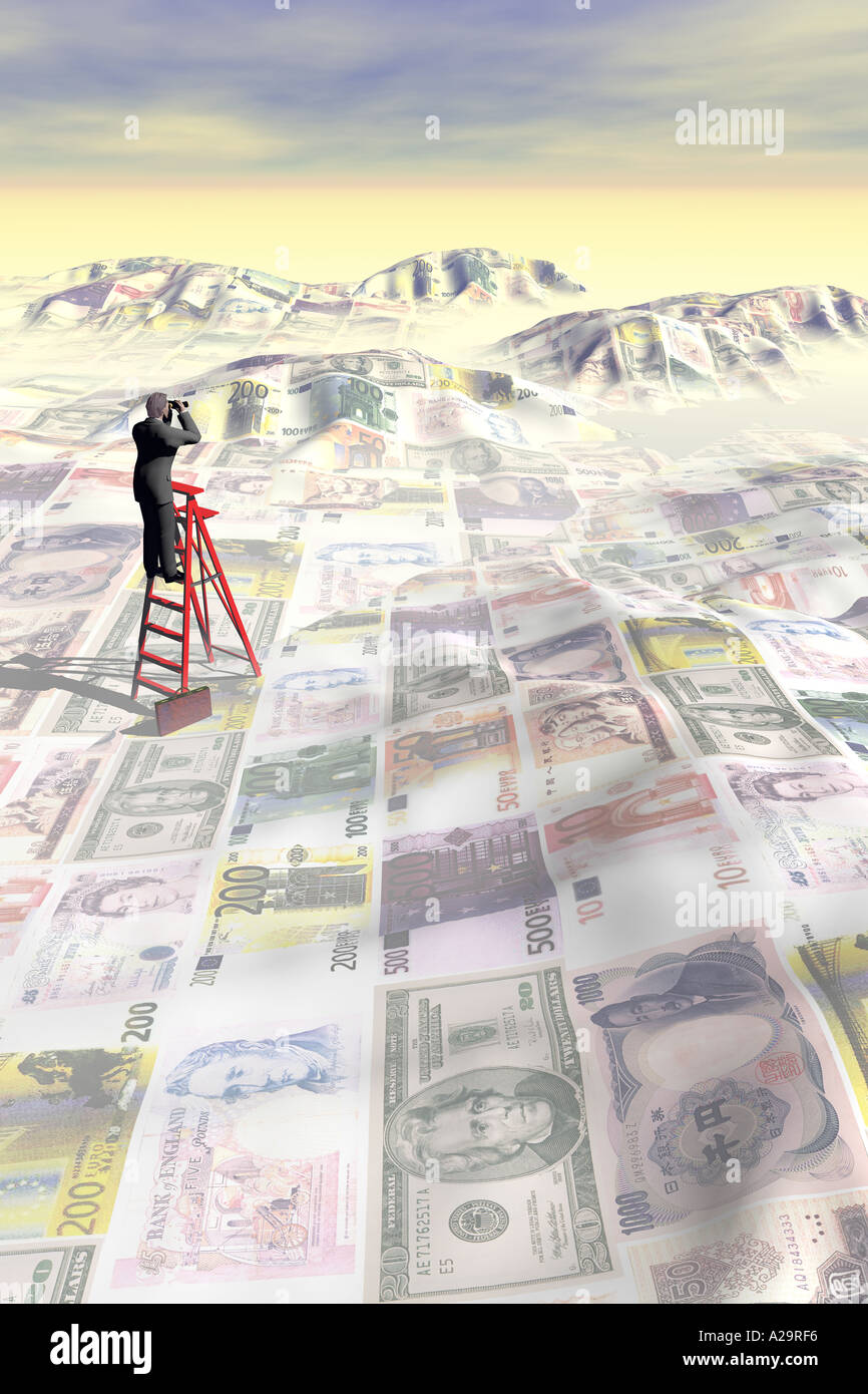 Surveying the global financial landscape Stock Photo - Alamy