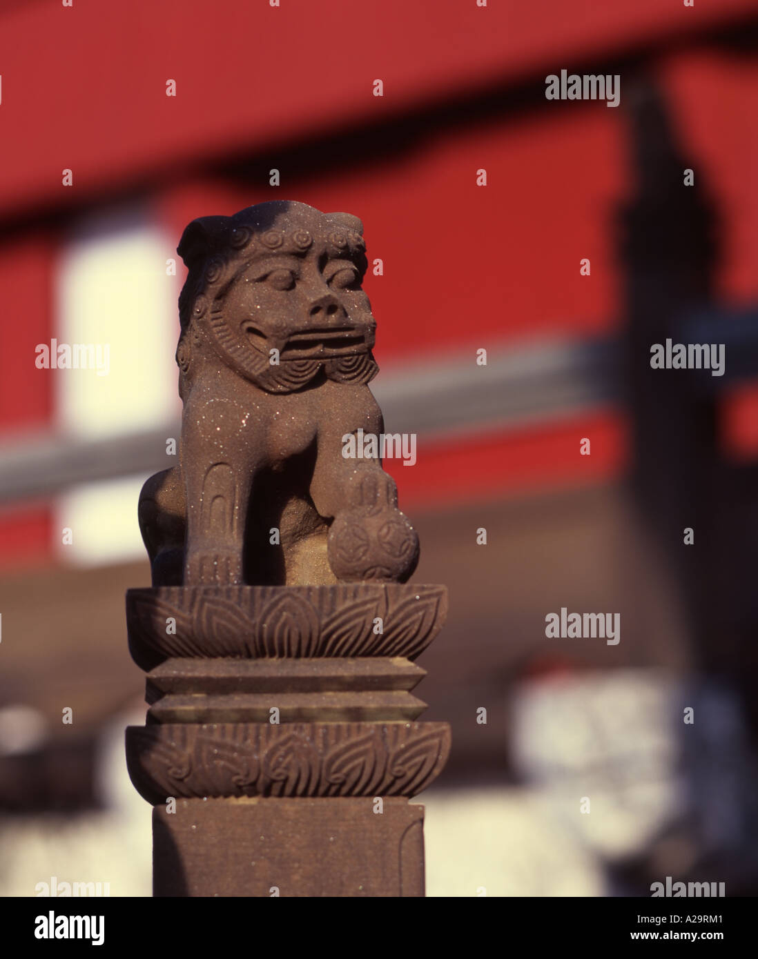 Shisa lion god sculpture at Shuri Castle Unesco world heritage site ...