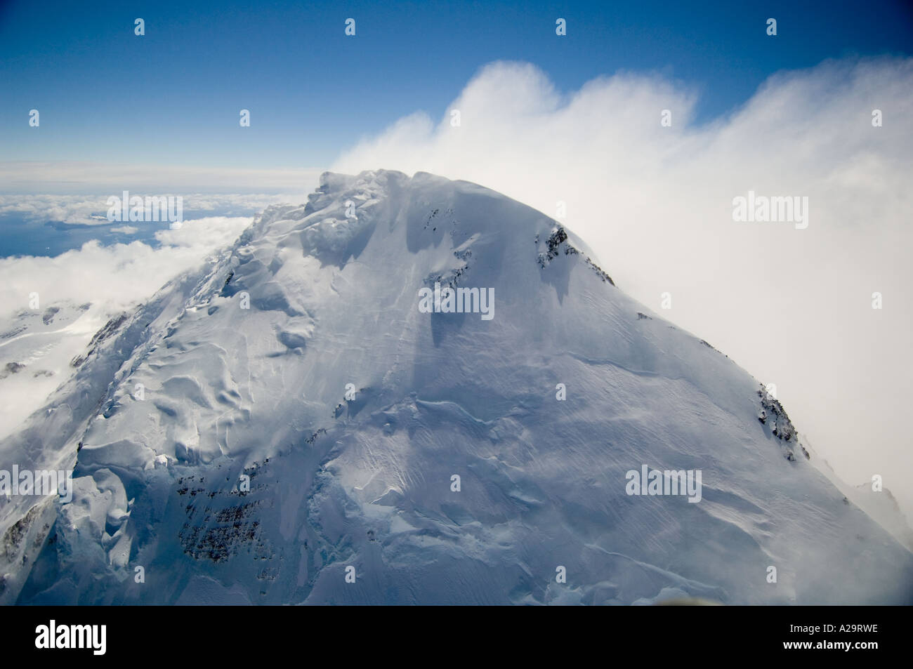 SOUTH GEORGIA ISLAND, aerial of summit of Mt. Paget, ANTARCTIC Stock ...