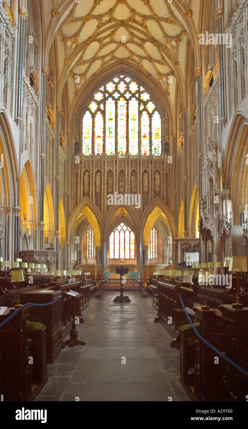 The quire Wells Cathedral Stock Photo - Alamy