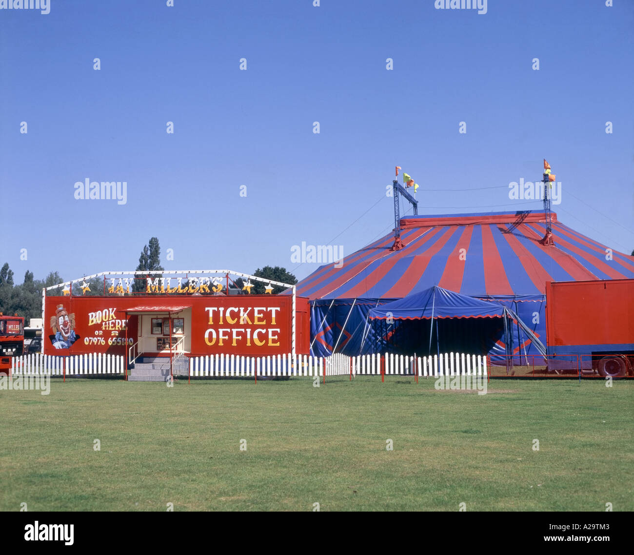 Jay Miller's Circus Big Top and Ticket Office Stock Photo - Alamy