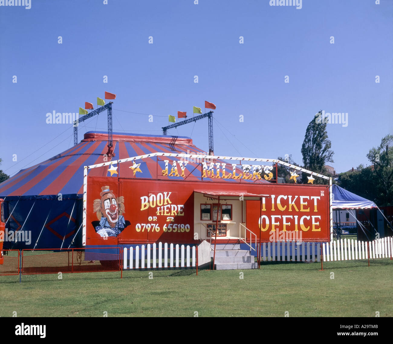 Jay Miller's Circus Big Top and Ticket Office Stock Photo - Alamy
