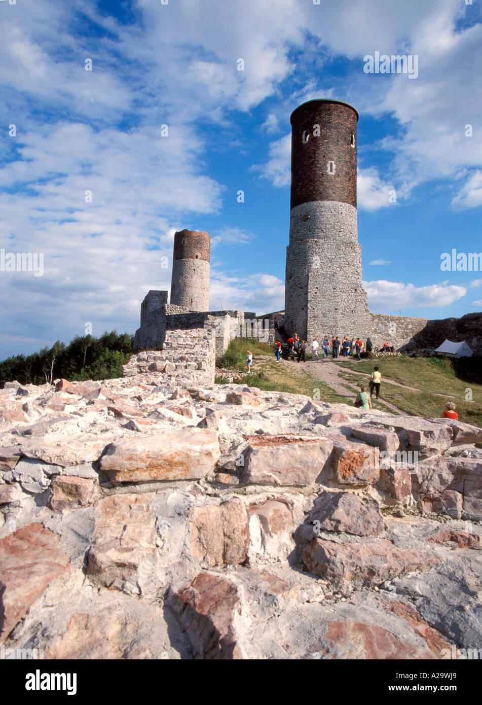 Checiny Castle of Poland Stock Photo - Alamy