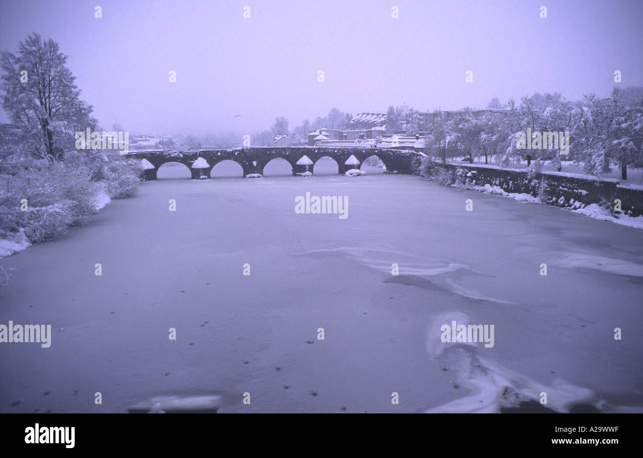Dumfries 1996 snow Stock Photo - Alamy