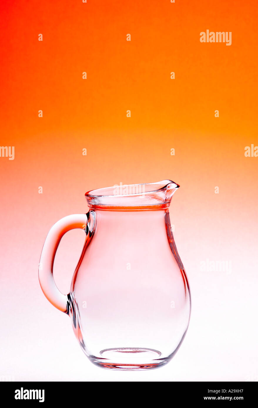 Empty glass jug, close-up Stock Photo - Alamy