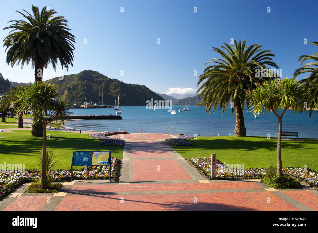 Picton Marlborough Sounds South Island New Zealand Stock Photo - Alamy