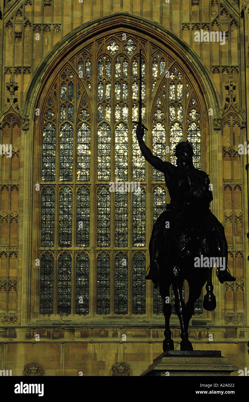 King Richard statue Westminster London UK S Grandadam Stock Photo - Alamy