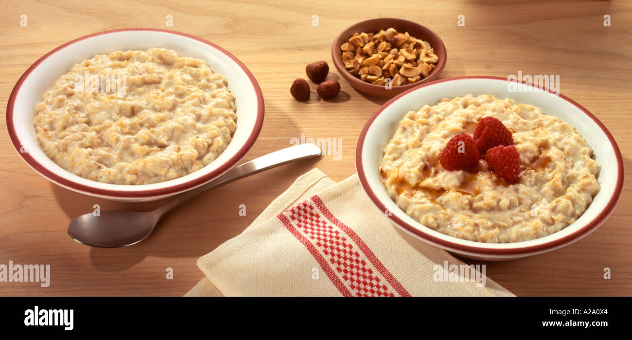 Two bowls of porridge hot hi-res stock photography and images - Alamy