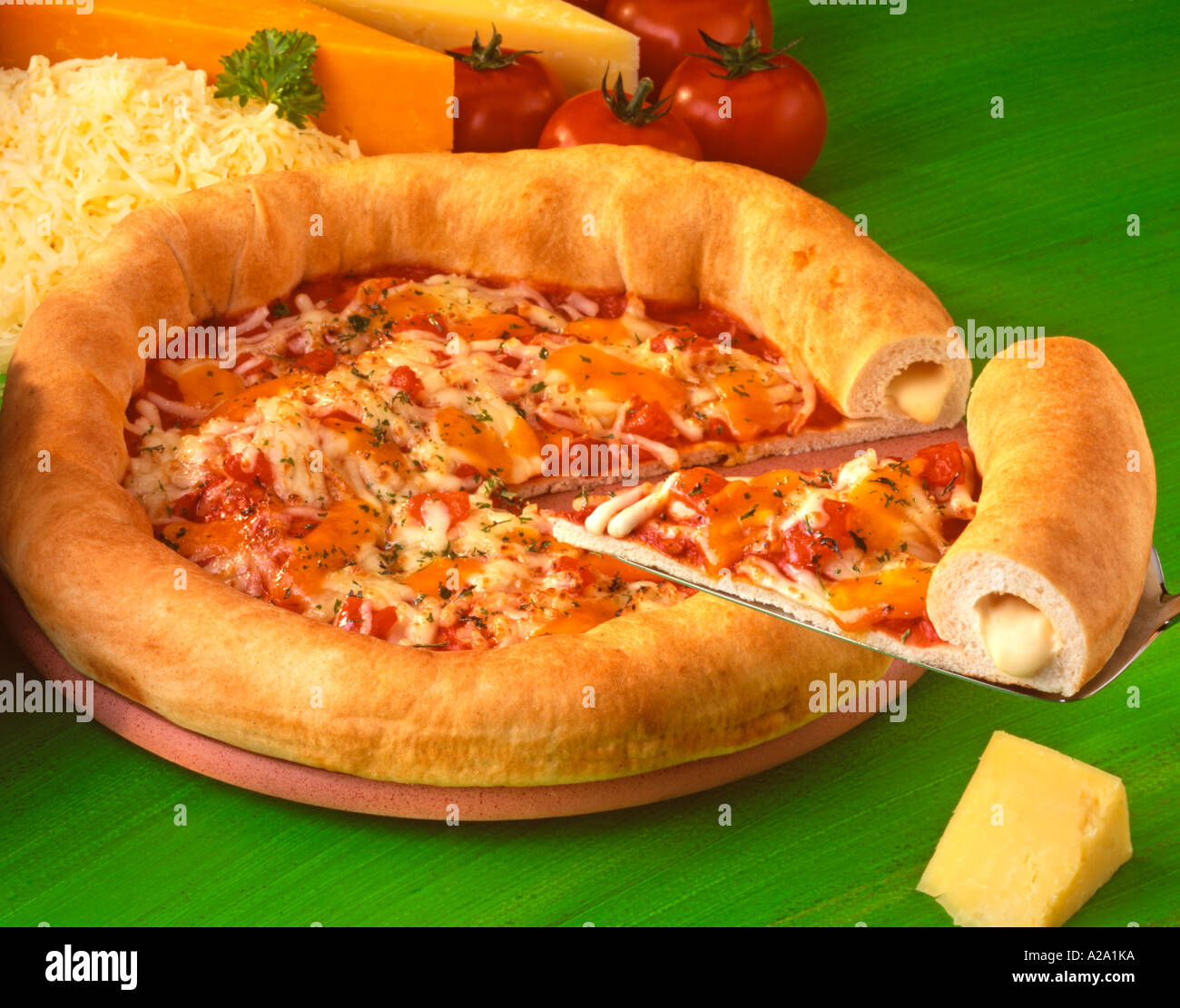 THREE CHEESE PIZZA Stock Photo - Alamy