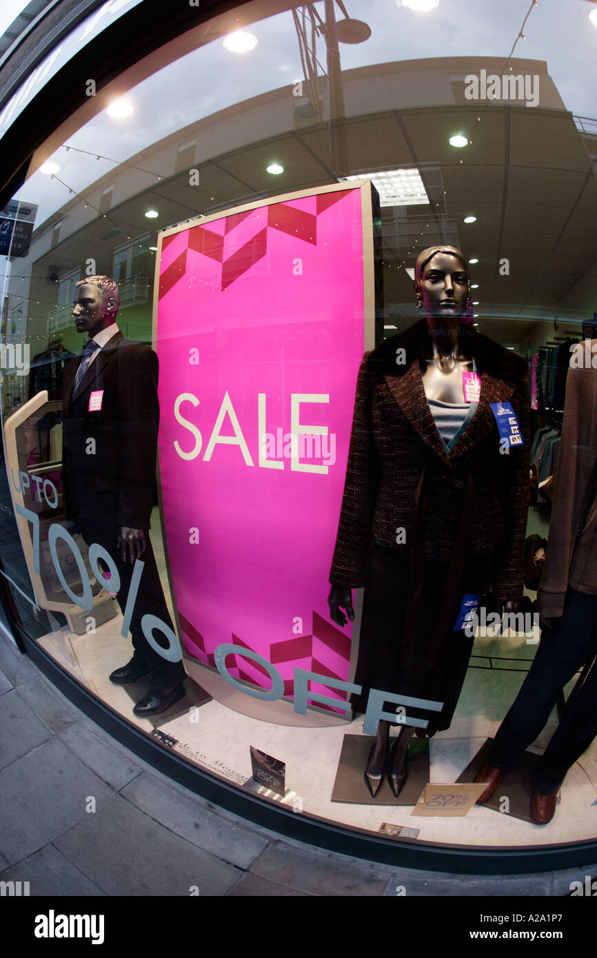 Shop showing a sale sign The sales Stock Photo - Alamy