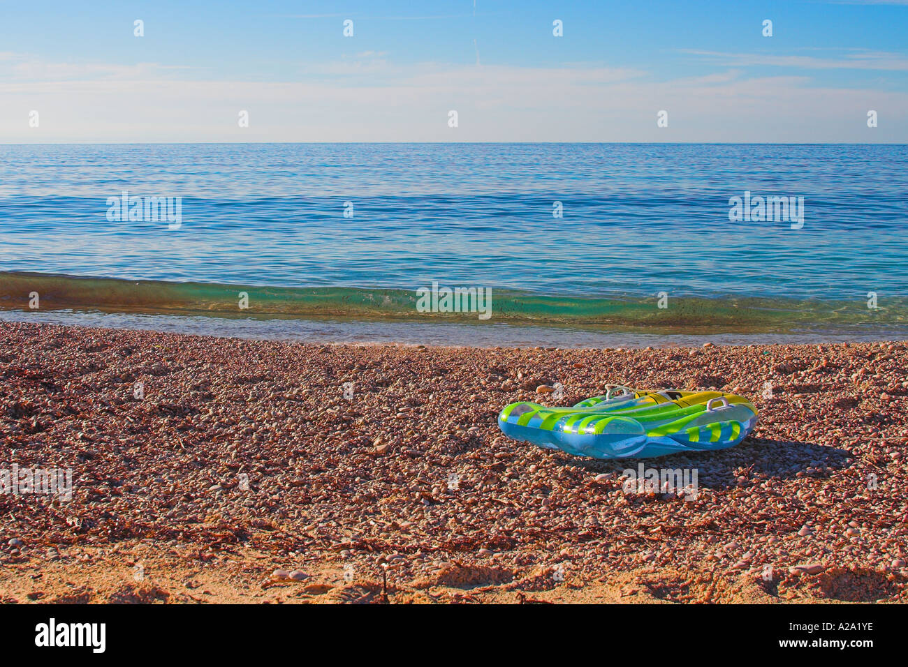 Lilo on Beach Stock Photo - Alamy
