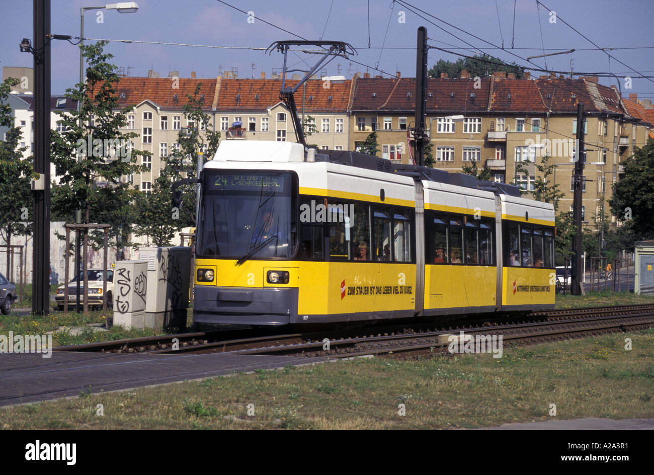 Germany Berlin modern tram Stock Photo - Alamy
