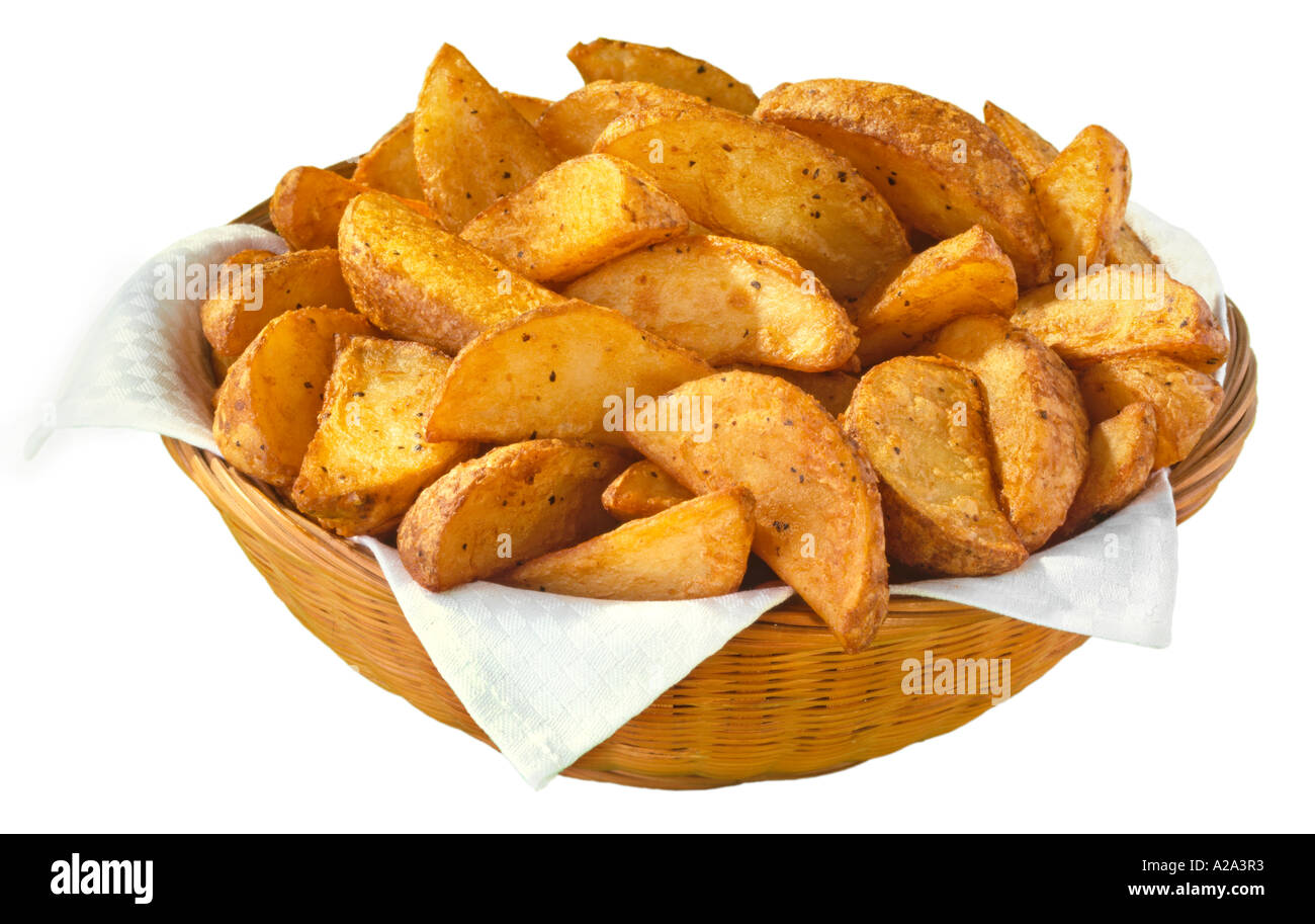 POTATO WEDGES CUT OUT Stock Photo - Alamy