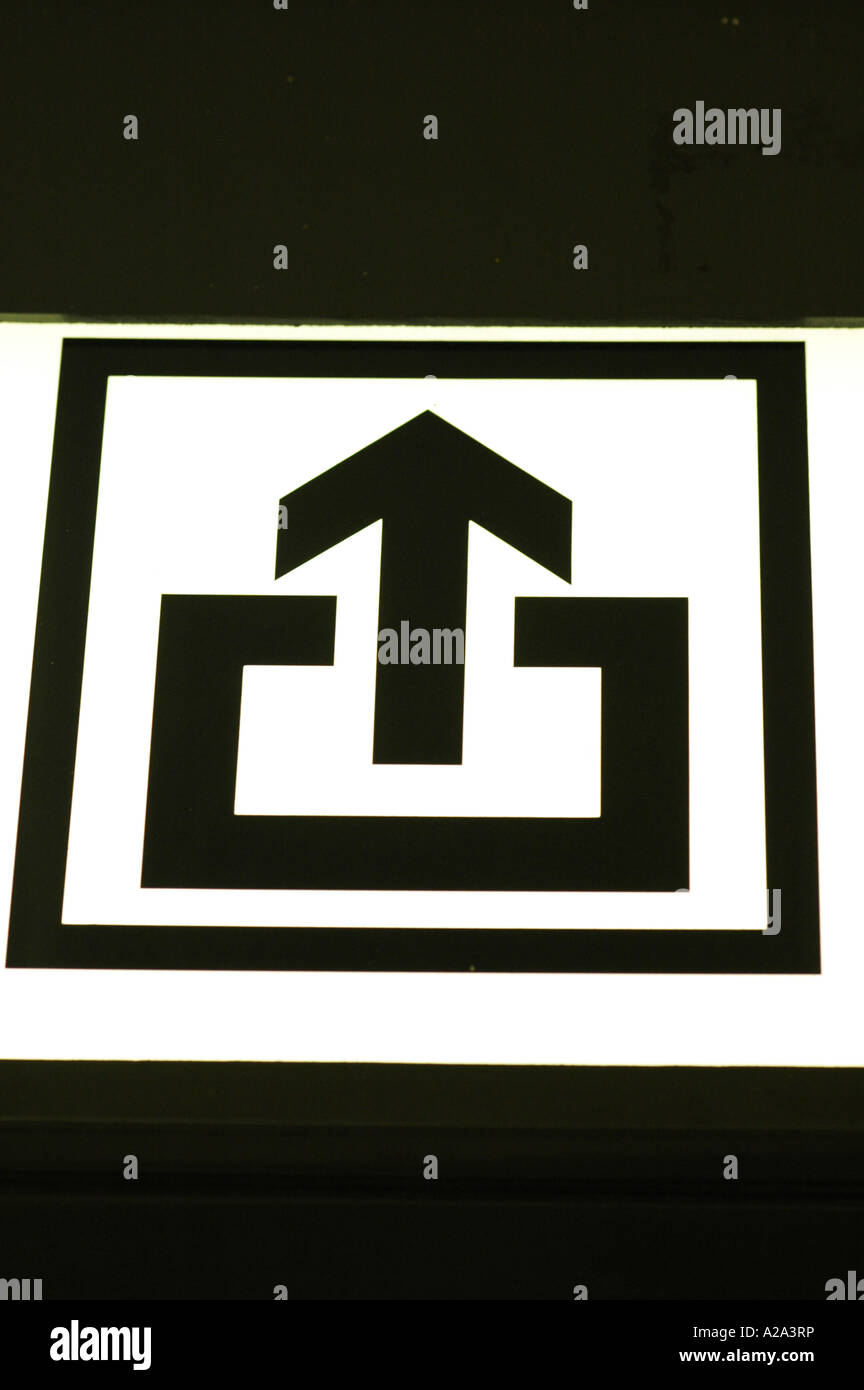 sign, pictogram, exit Stock Photo - Alamy
