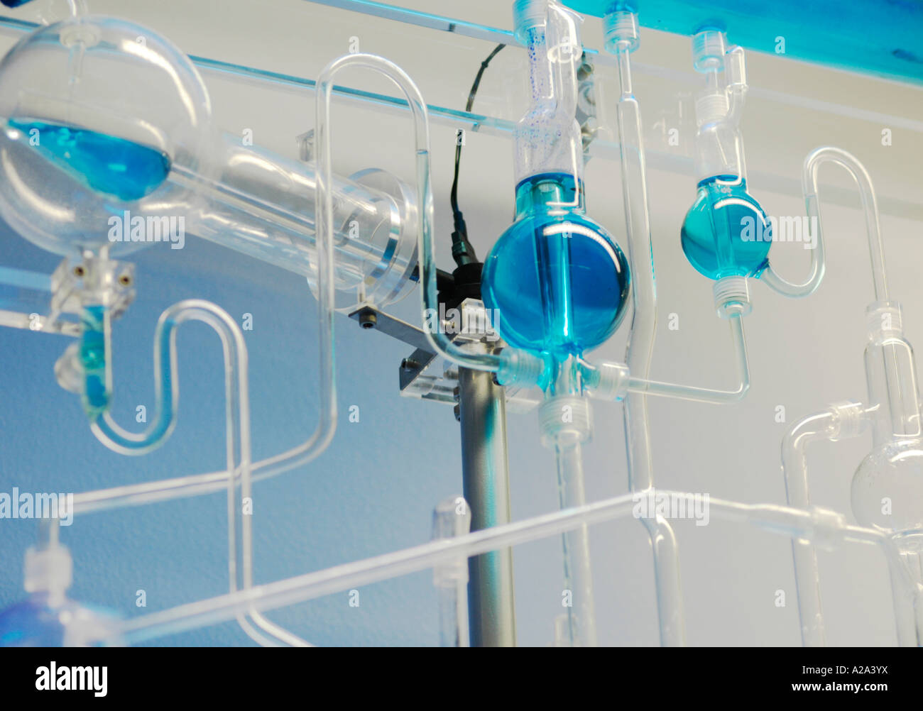 Laboratory test arrangement eprouvette with liquid Stock Photo - Alamy