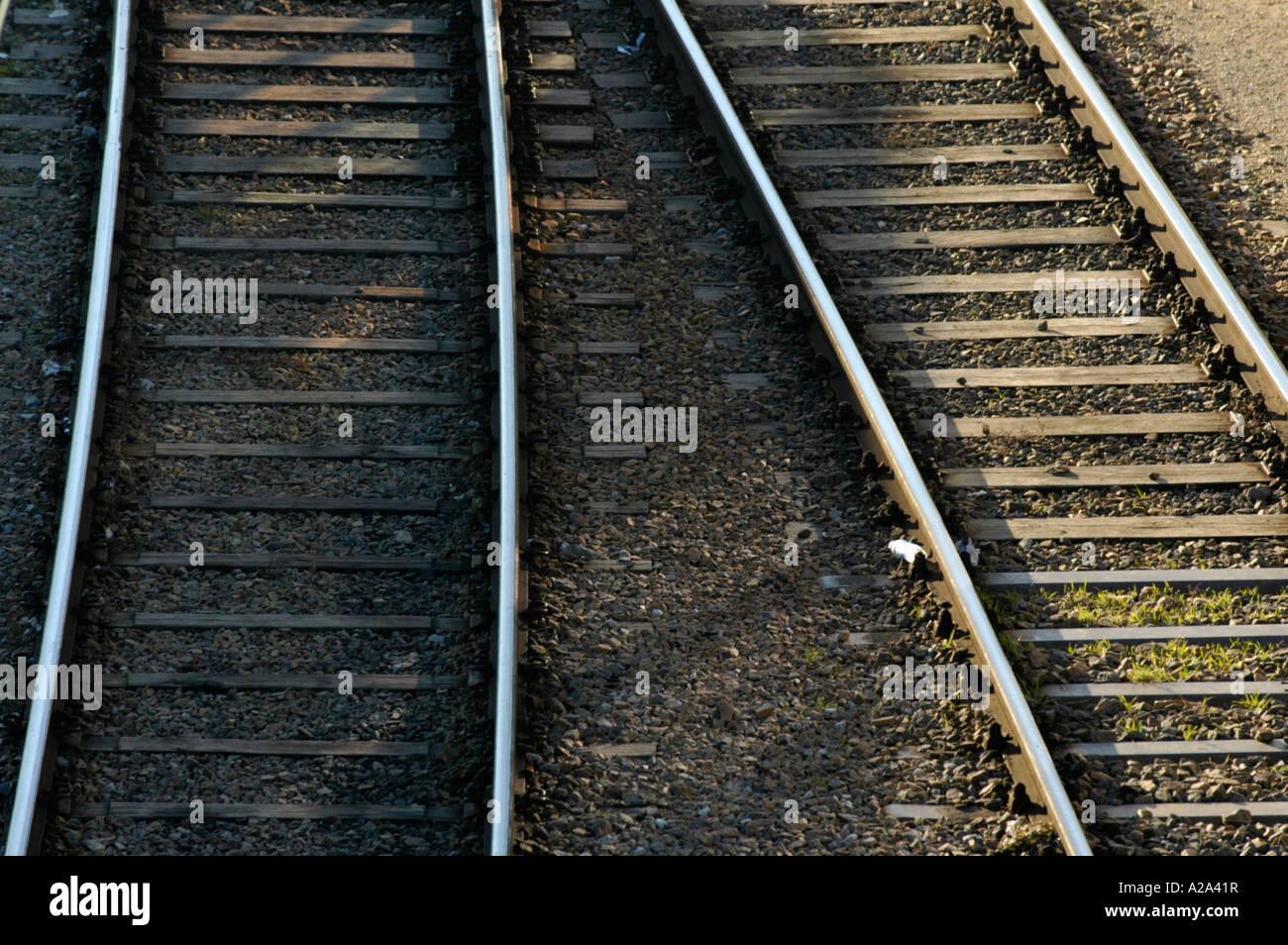 Vienna, West railway station, parallel tracks Stock Photo - Alamy