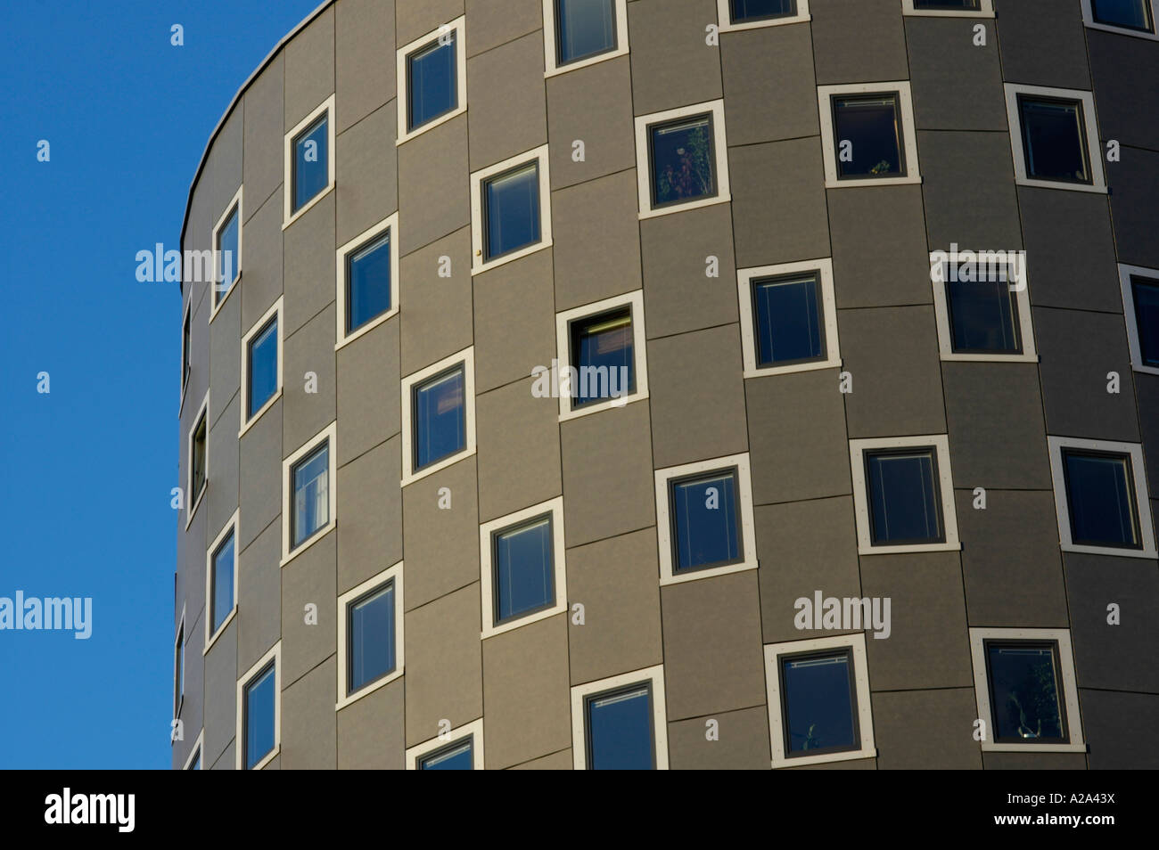 Vienna, Danube City, modern architecture, facade with window rows Stock ...