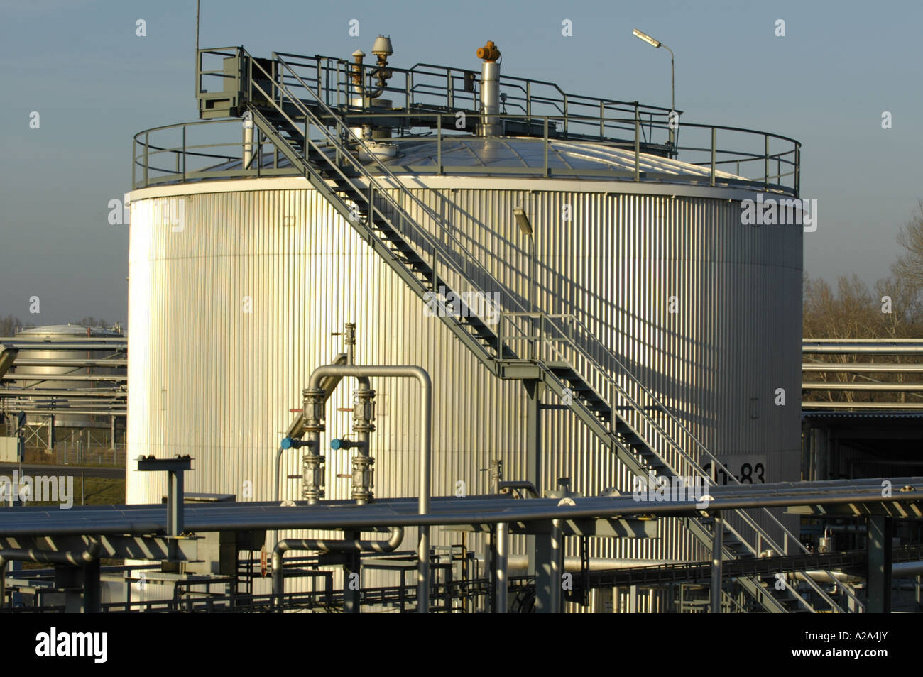 Vienna, tank farm, industrial plant Stock Photo - Alamy