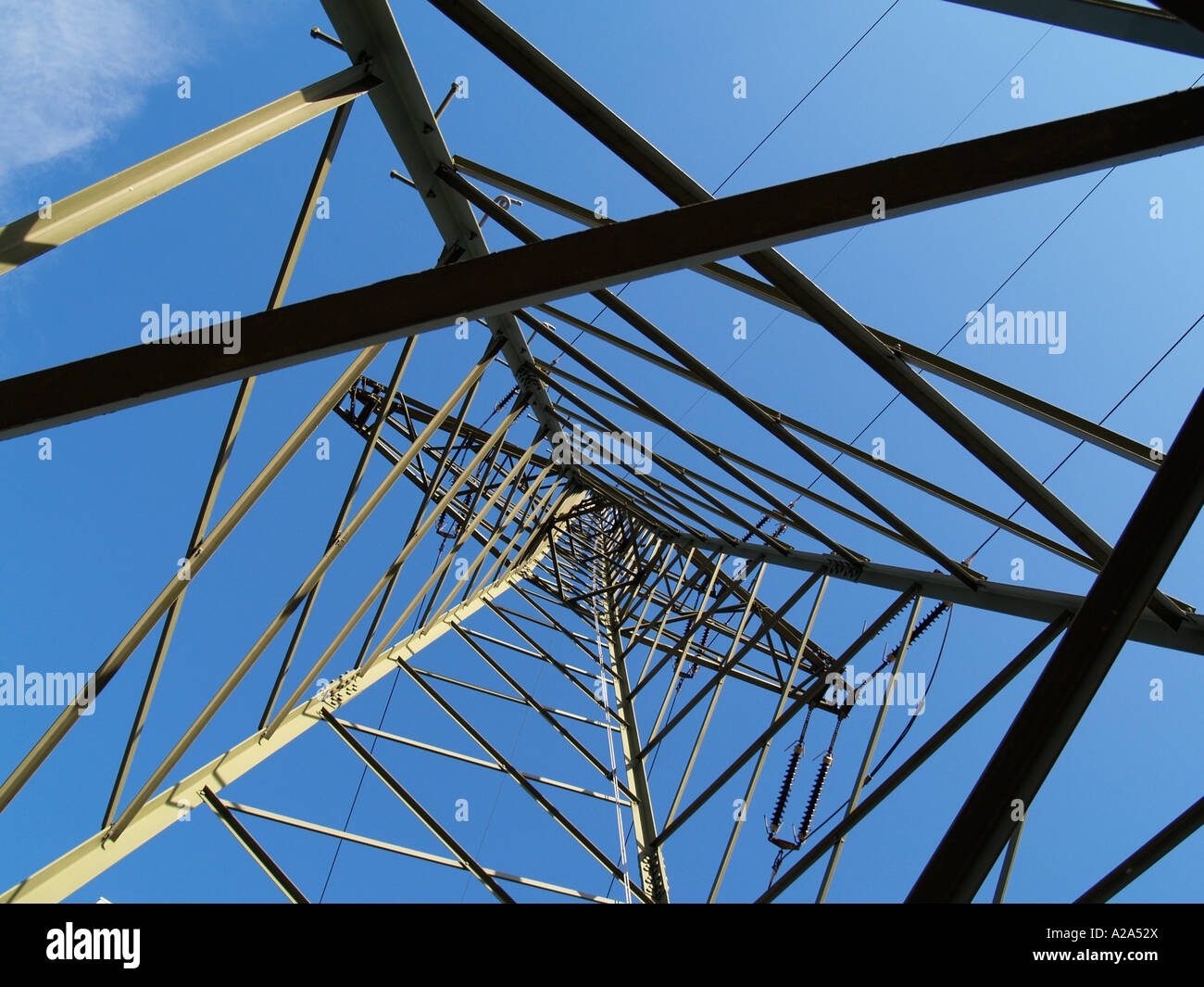 high tension pole Stock Photo - Alamy