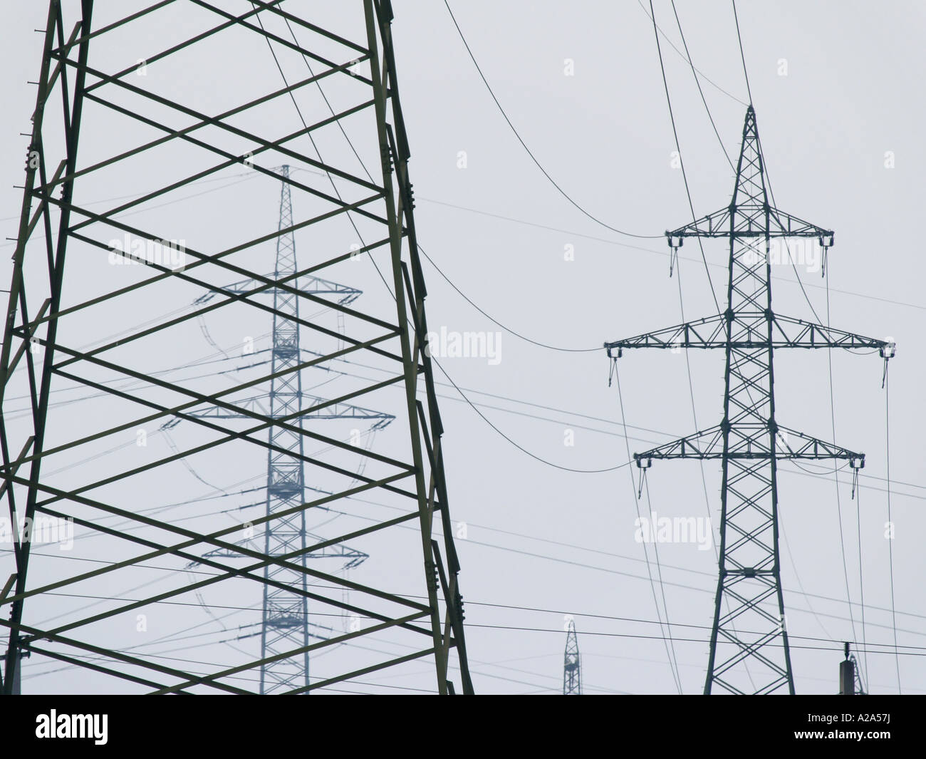 power transmission line power pole Stock Photo - Alamy